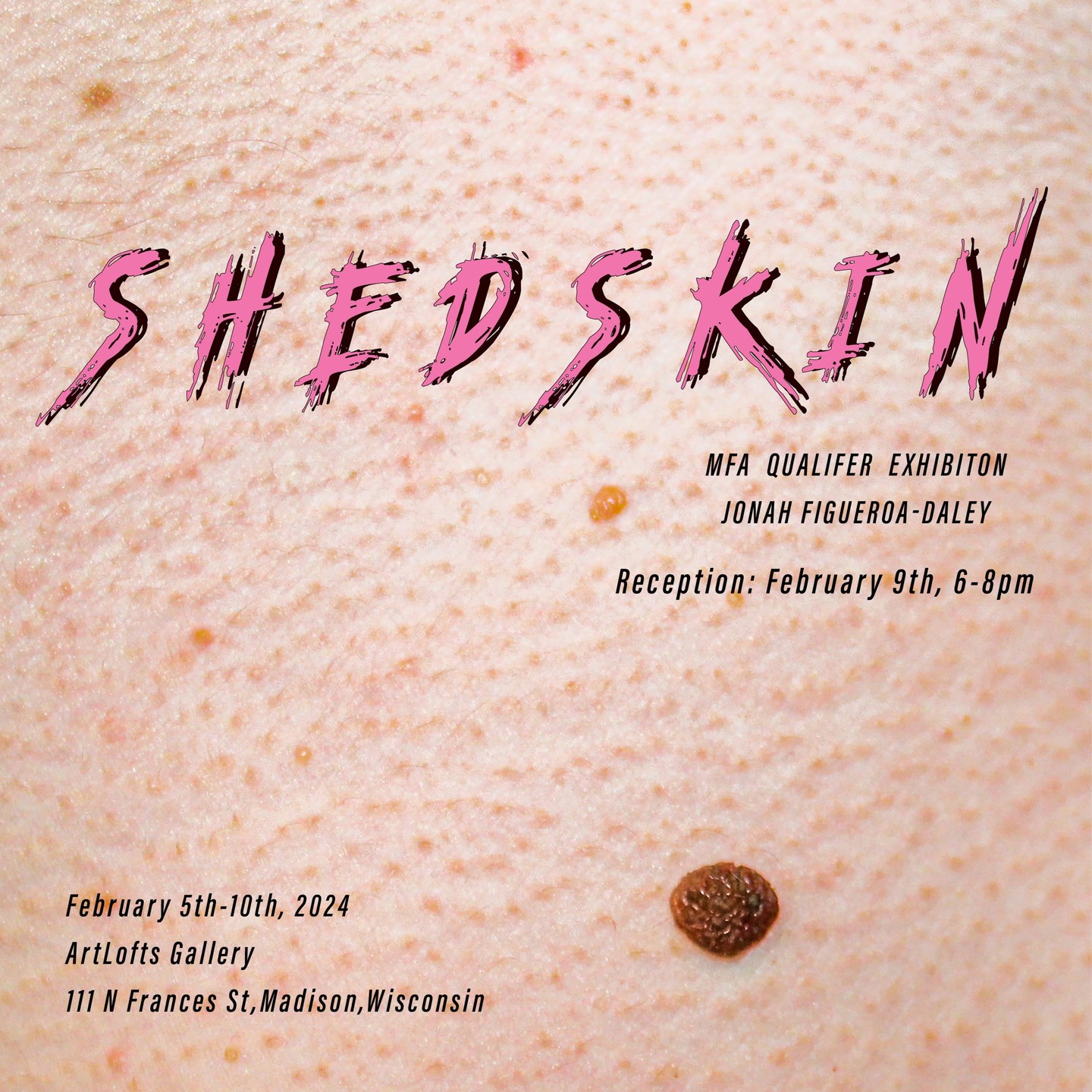Shedskin: MFA Qualifier Exhibition by Jonah Figueroa-Daley - UW ART