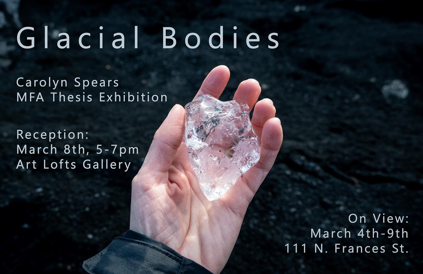 Glacial Bodies: MFA Thesis Exhibition by Carolyn Spears - UW ART