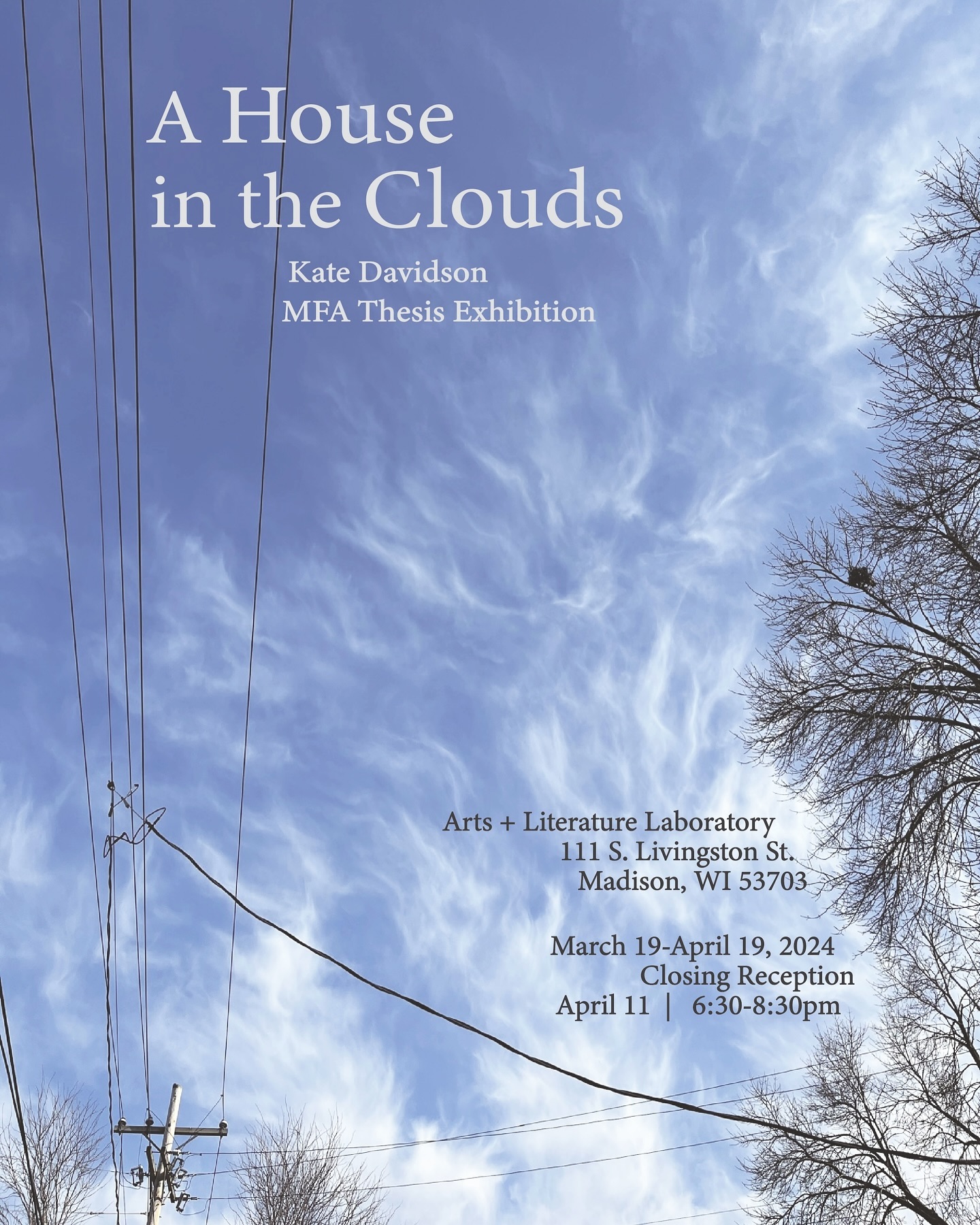 A House in the Clouds: MFA Thesis Exhibition by 2024 ALL Prize Winner ...
